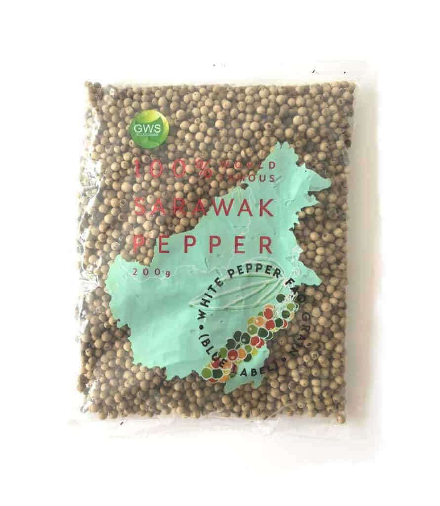 GWS Sarawak White Pepper Grain 200g (Standard) - Bountiful Harvest